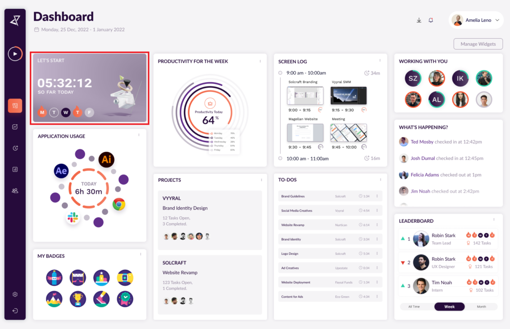 Dashboard - User - Max | Support